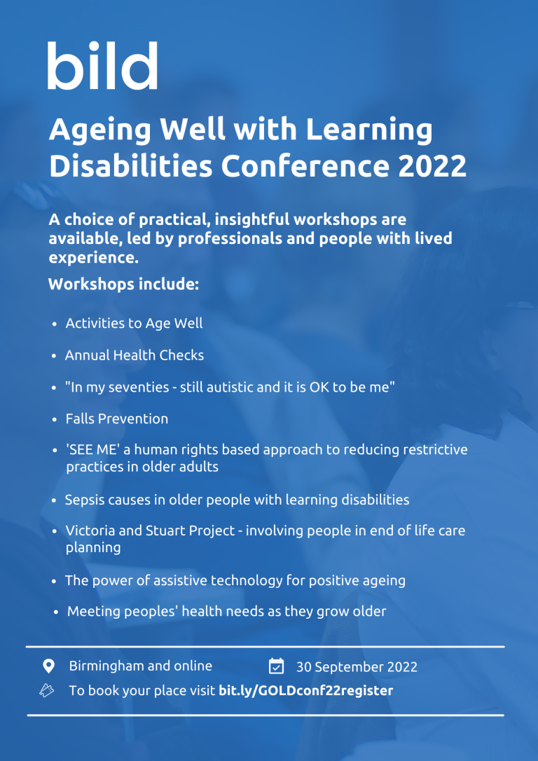 Ageing Well with Learning Disabilities Conference Workshops | bild